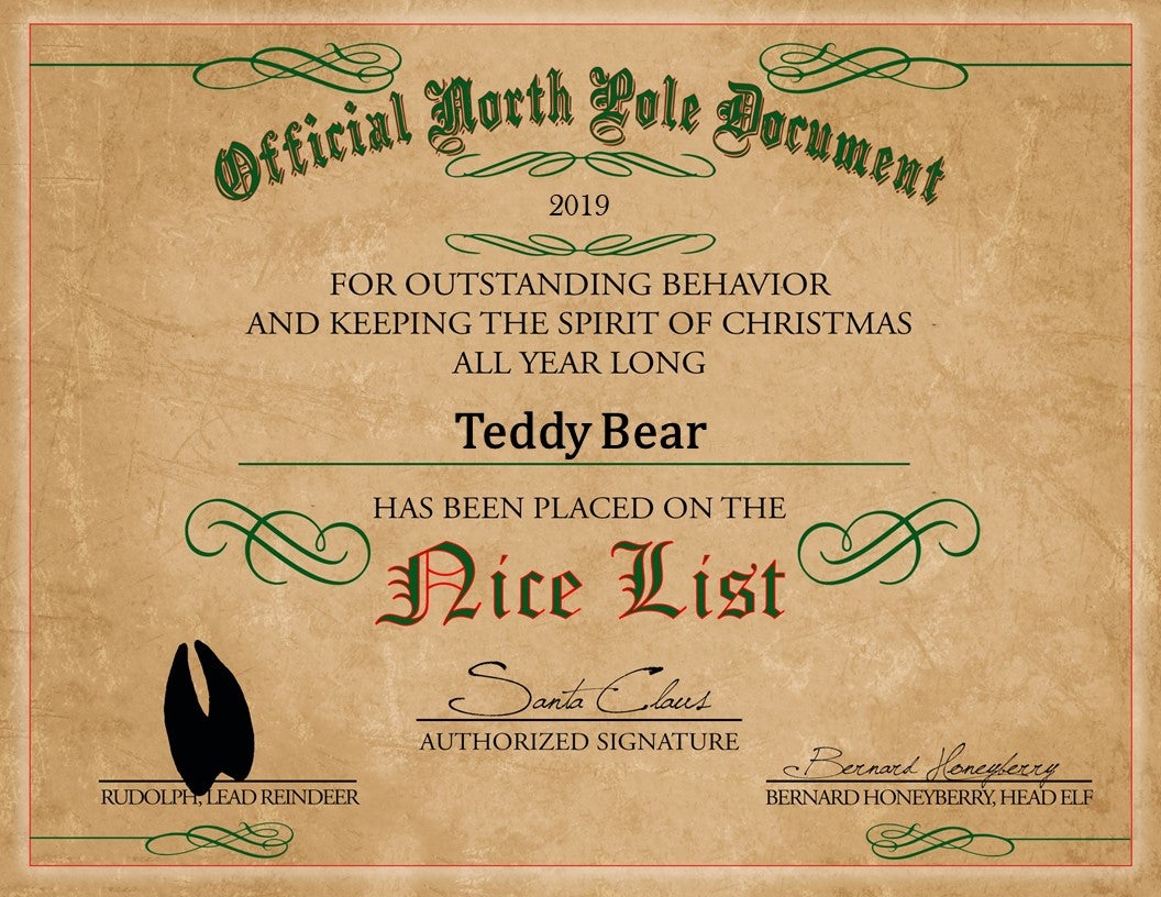 north pole official document